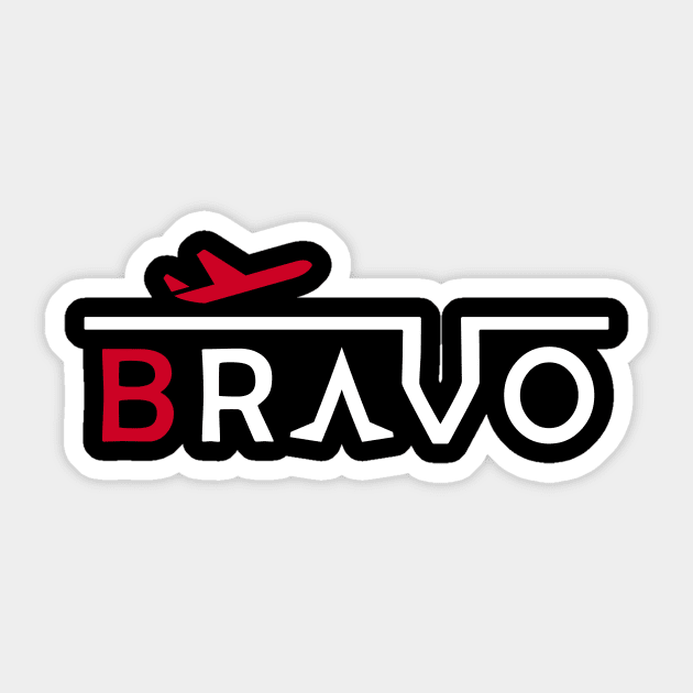 BRAVO Aviation Phonetic Alphabet Pilot Airplane - Bravo - Sticker ...