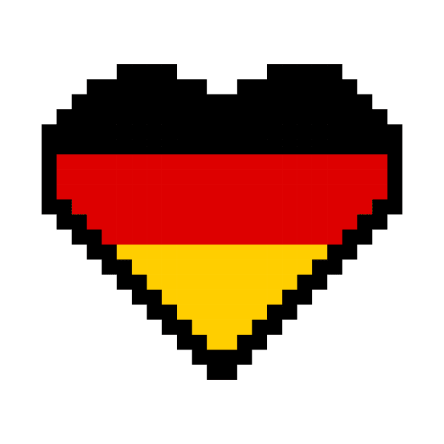 German Flag Pixel Art, Germany Flag pixel art - German - T-Shirt ...
