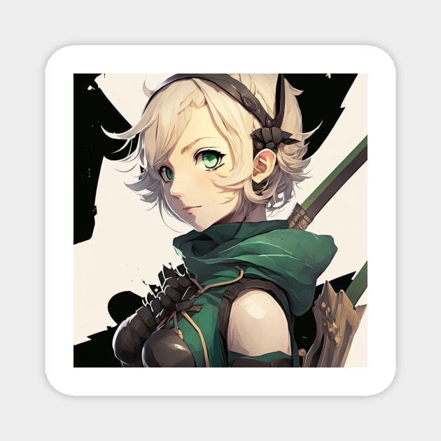 Kawaii Cute Anime Girl - Anime - Magnet | TeePublic