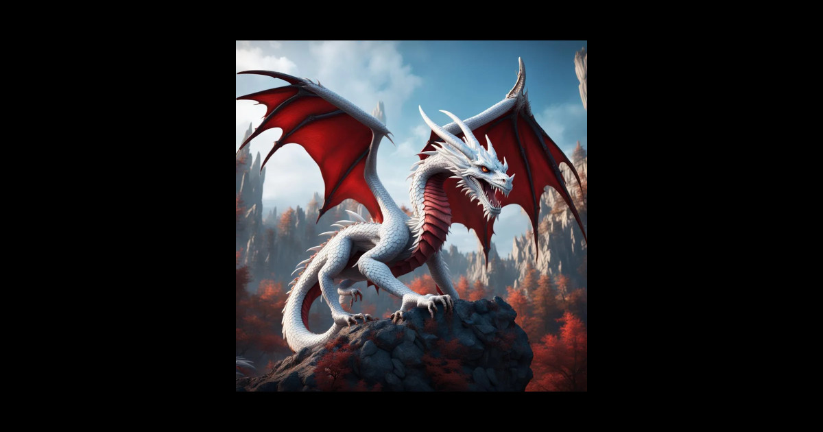 White Dragon - Dragon - Sticker | TeePublic