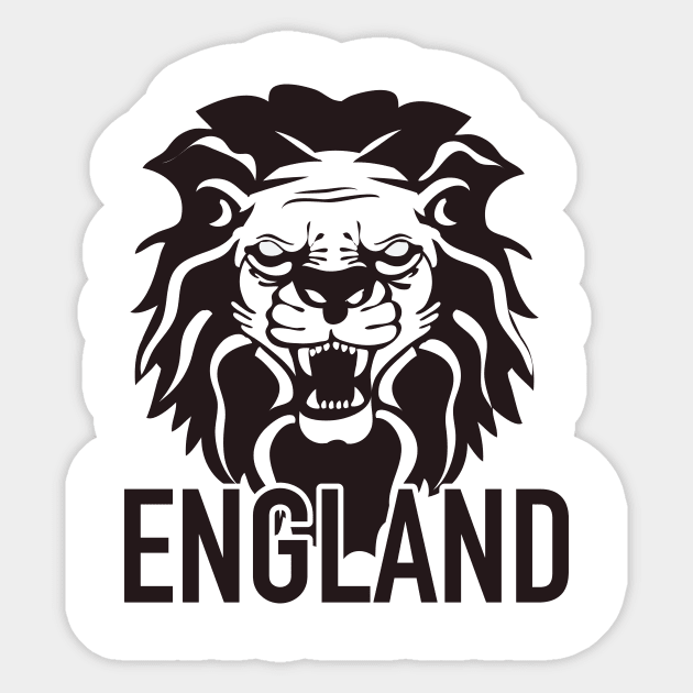 England roaring Lion logo - England Roaring Lion Logo - Sticker | TeePublic
