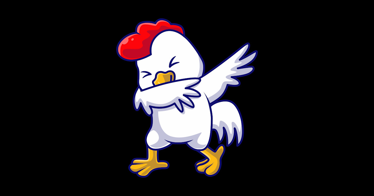 Cute Chicken Dabbing Pose Cartoon - Cute Chicken Dabbing Pose Cartoon ...