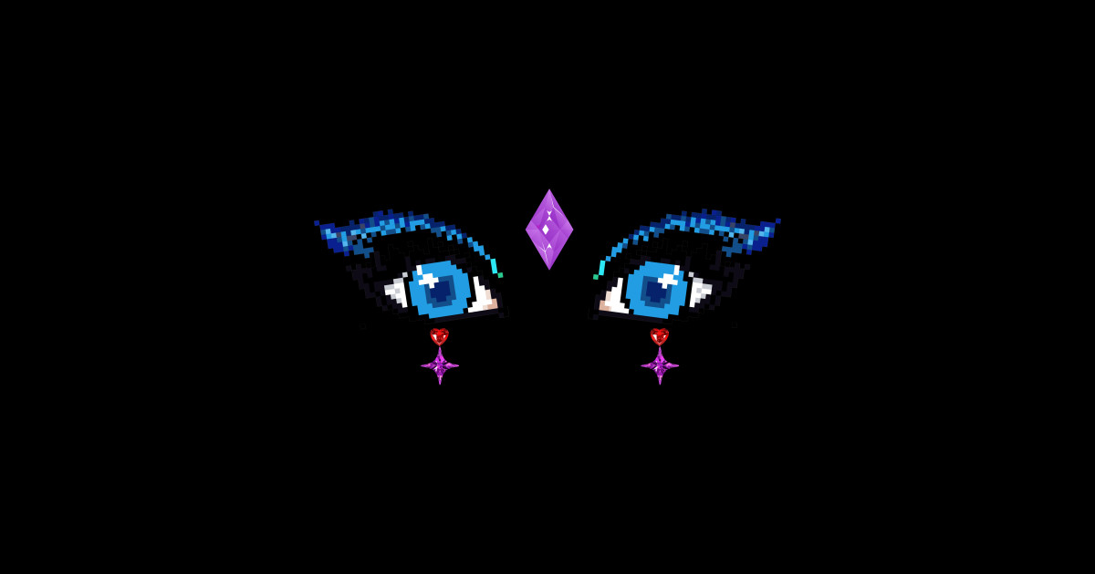 Beautiful Blue Eyes, Pixel Art. - Blue Eyes - Sticker | TeePublic