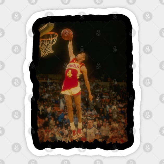 Dunk Spud Webb - Vintage - Basketball Player - Sticker | TeePublic