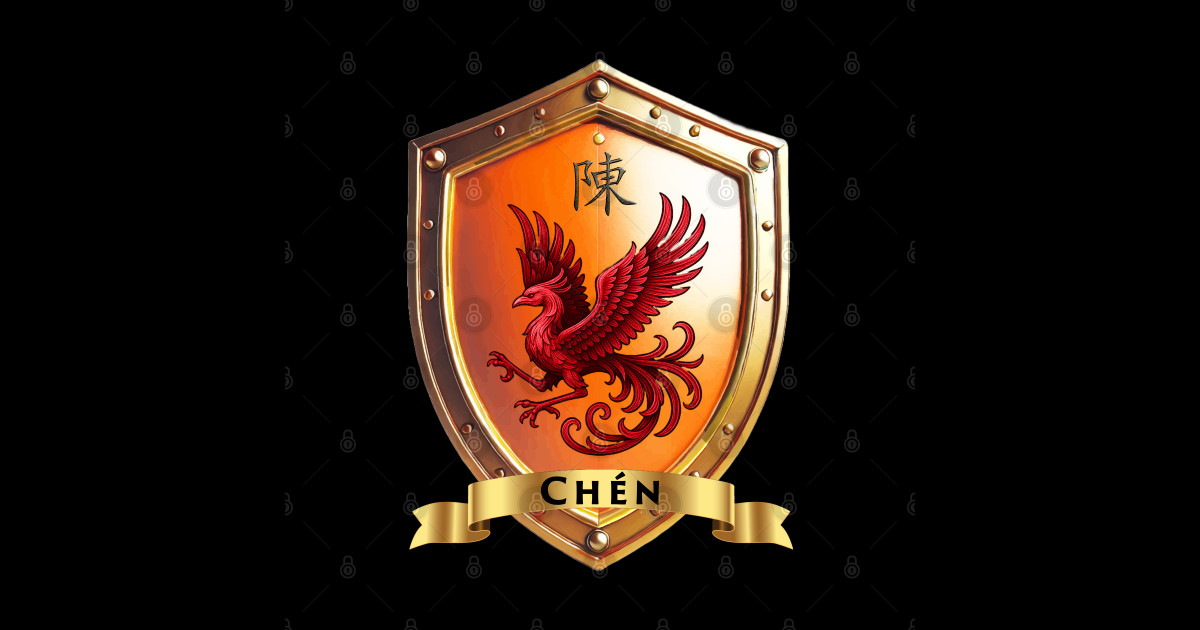 Chen Coat of arms - Chen Surname Crest - Sticker | TeePublic