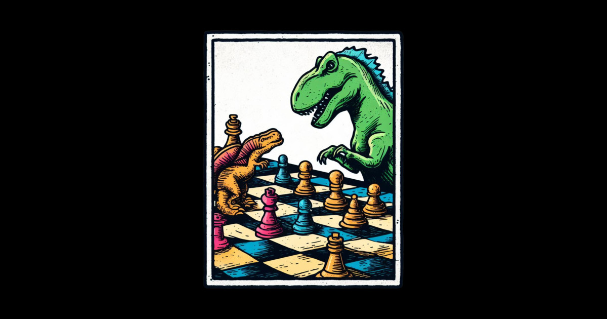Dinosaur Chess - Chess - Posters and Art Prints | TeePublic