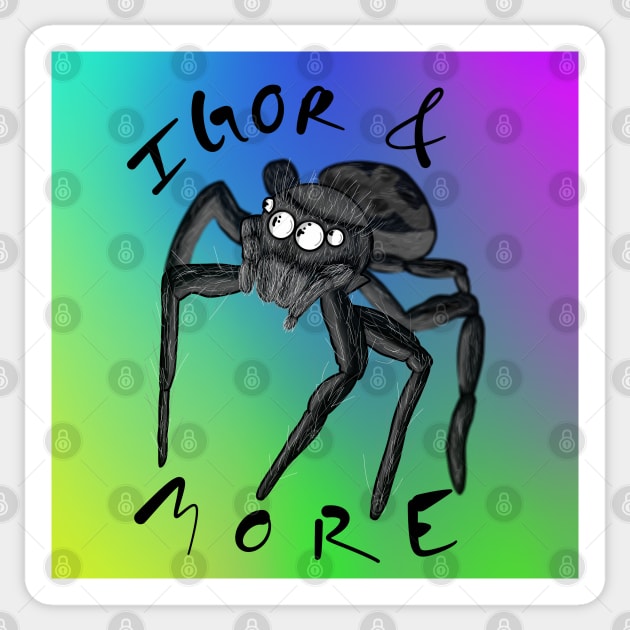 Jumping Spider Drawing V12 (With Words) - Jumping Spider - Sticker ...