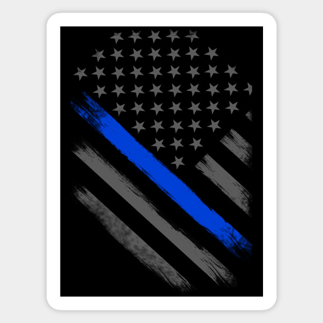 Thin Blue Line Flag Tactical - Thin Blue Line Flag - Sticker | TeePublic