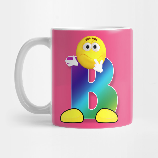 Letter B Alphabet Smiley Monogram Face Emoji Shirt for Men Women Kids ...