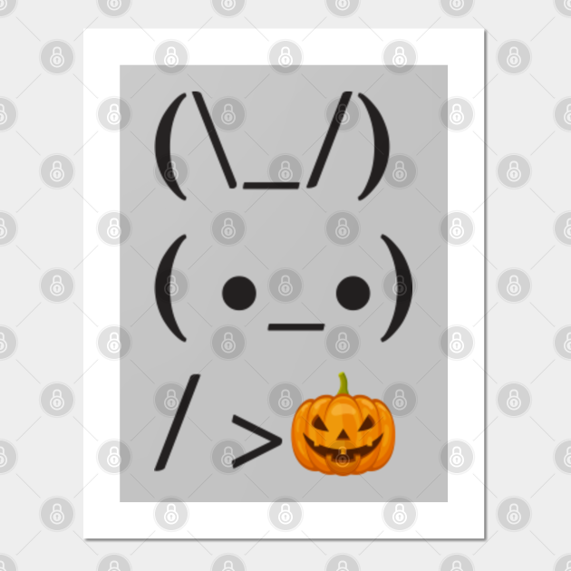 ASCII Bunny Is Holding Pumpkin Rabbit Art Trend Challenge - Ascii ...