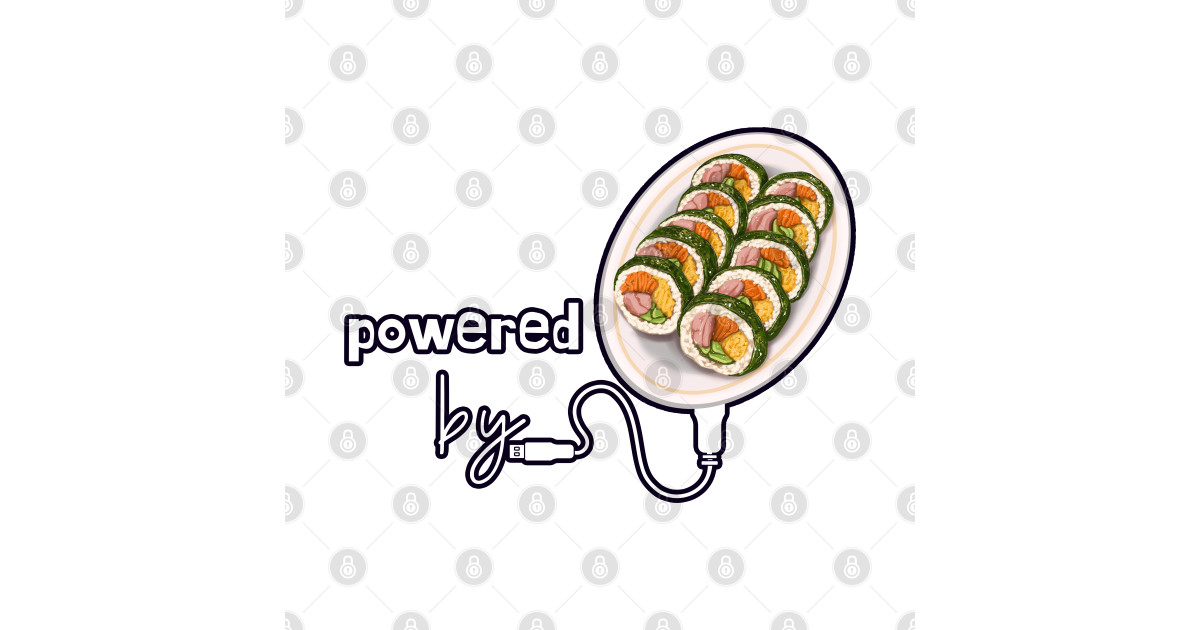 Powered by Gimbap - Powered By Gimbap - T-Shirt | TeePublic
