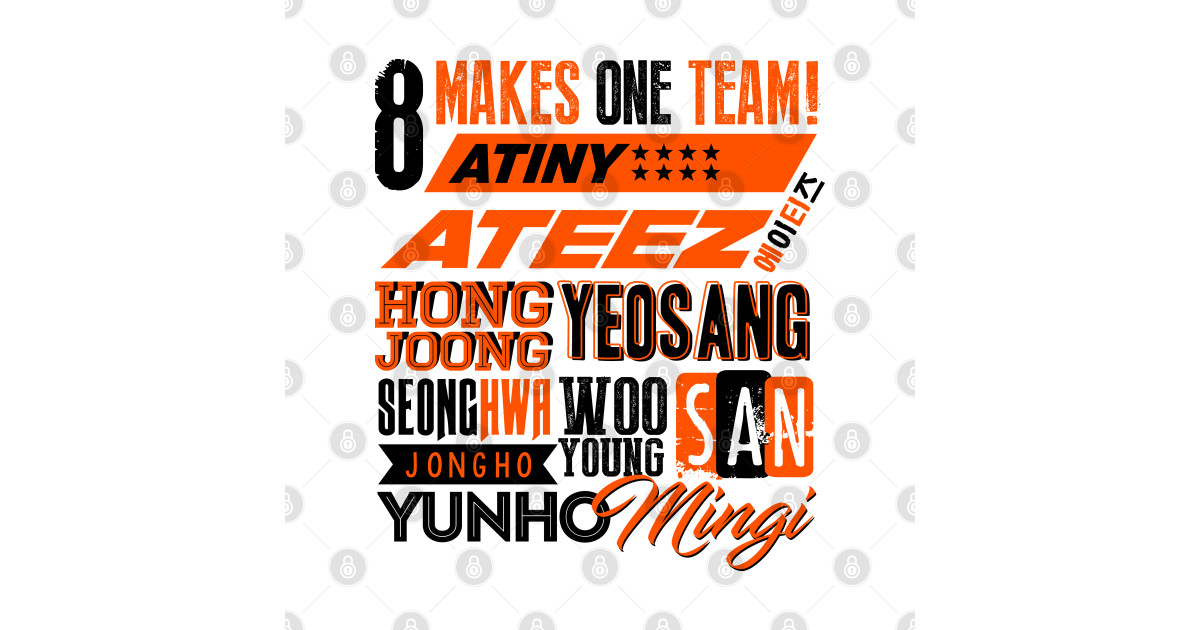 ATEEZ Font Collage - Ateez - Tank Top | TeePublic