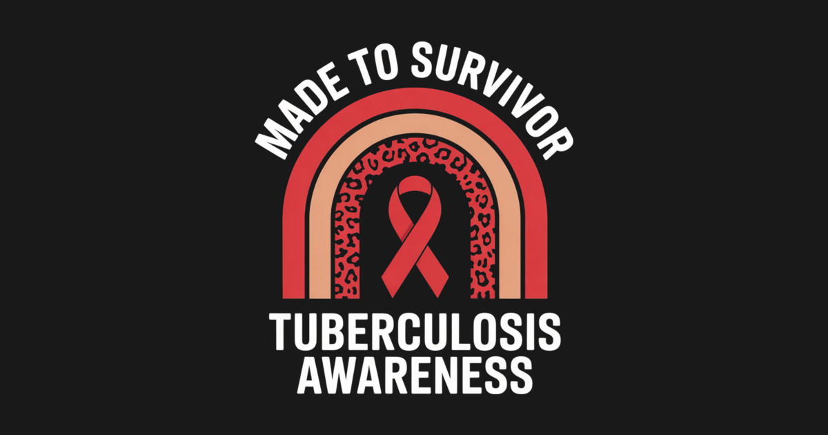 Made To Survivor Tuberculosis Awareness Red Ribbon - Red Ribbon - T ...