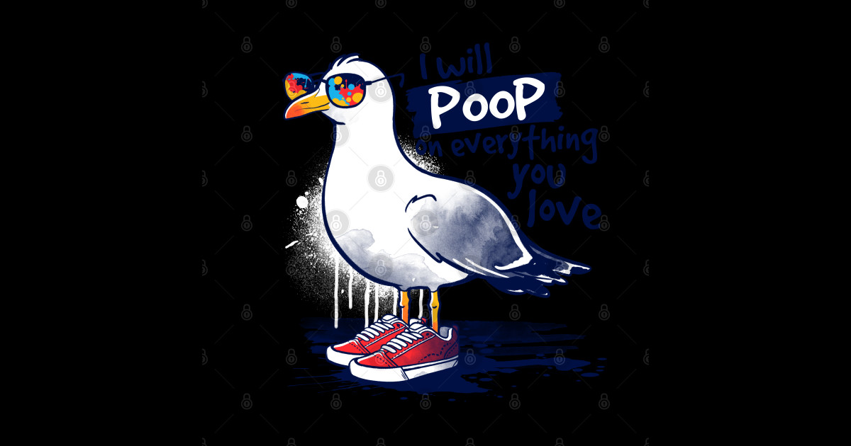 Seagull poop - Seagull Poop - Sticker | TeePublic