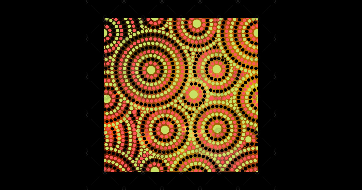 Awesome Aboriginal Dot Art - Awesome Aboriginal Art - Sticker | TeePublic
