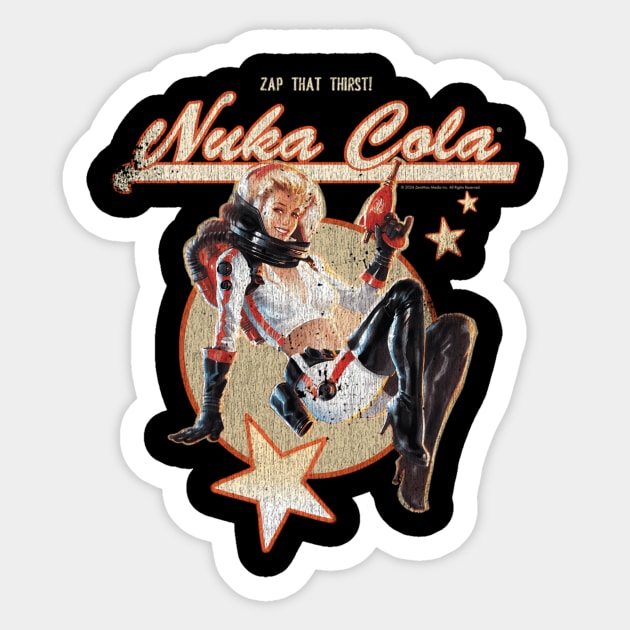 Video Game Nuka Cola Ad - Vintage Gaming Advertisement - Sticker ...