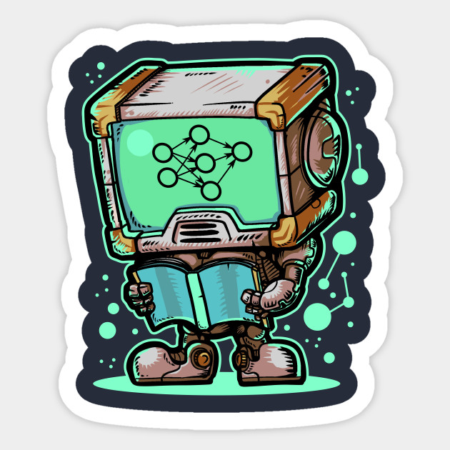 Machine Learning Robot - Machine Learning - Sticker | TeePublic