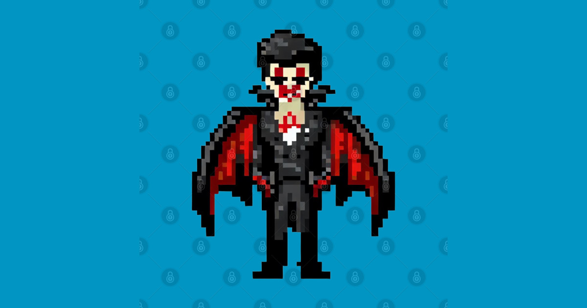 Vampires Pixel art - Vampire - T-Shirt | TeePublic