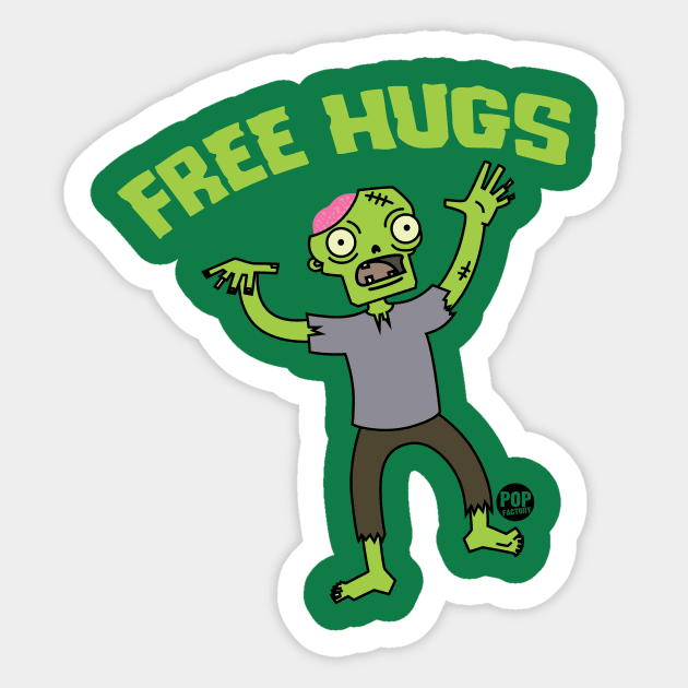 FREE HUGS ZOMBIE - Zombie - Sticker | TeePublic