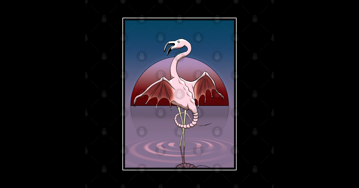 Mutant Flamingo - Flamingo - Sticker | TeePublic