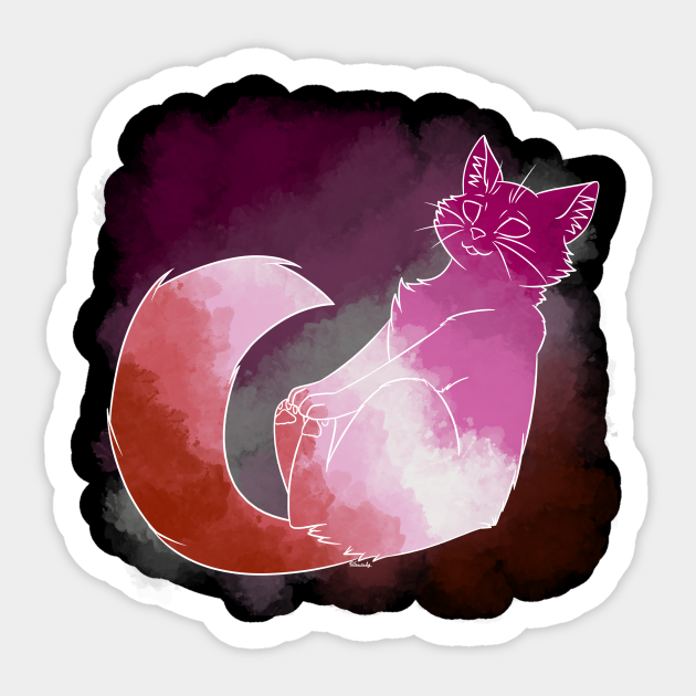 LGBT+ Cats: Lesbian - Lgbt - Sticker | TeePublic