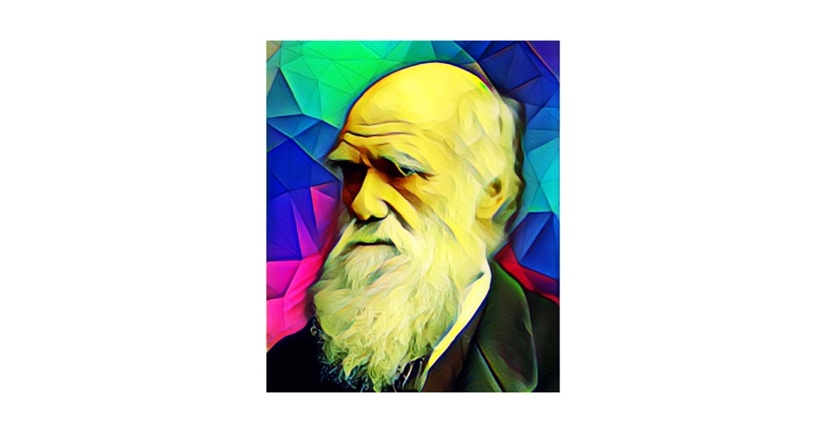 Charles Darwin Colourful Portrait | Charles Darwin Artwork 6 - Charles ...