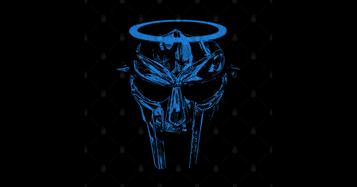 MF Doom Mask Angel Blue - Mf Doom - Sticker | TeePublic