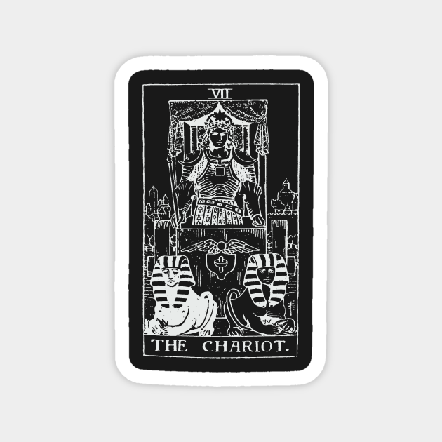 VII The Chariot - Rider-Waite-Smith Tarot Card - Tarot - Magnet | TeePublic