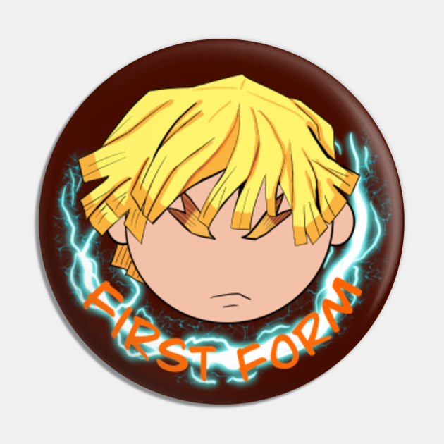 Zenitsu Agatsuma - First form - Demon Slayer - Pin | TeePublic