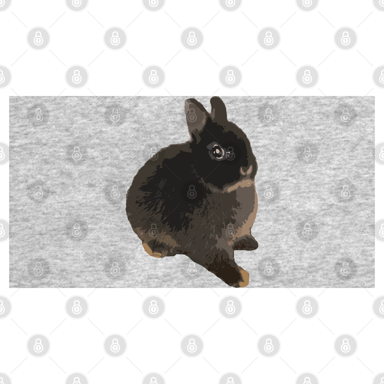Binky Rabbit Black Otter Netherland Dwarf Rabbit - Bunny Lover - T ...