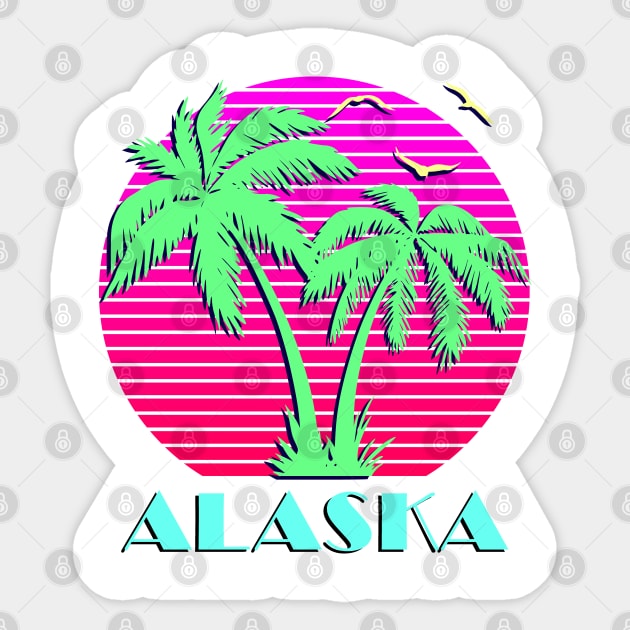 Funny Alaska Palm Trees - Alaska - Sticker | TeePublic