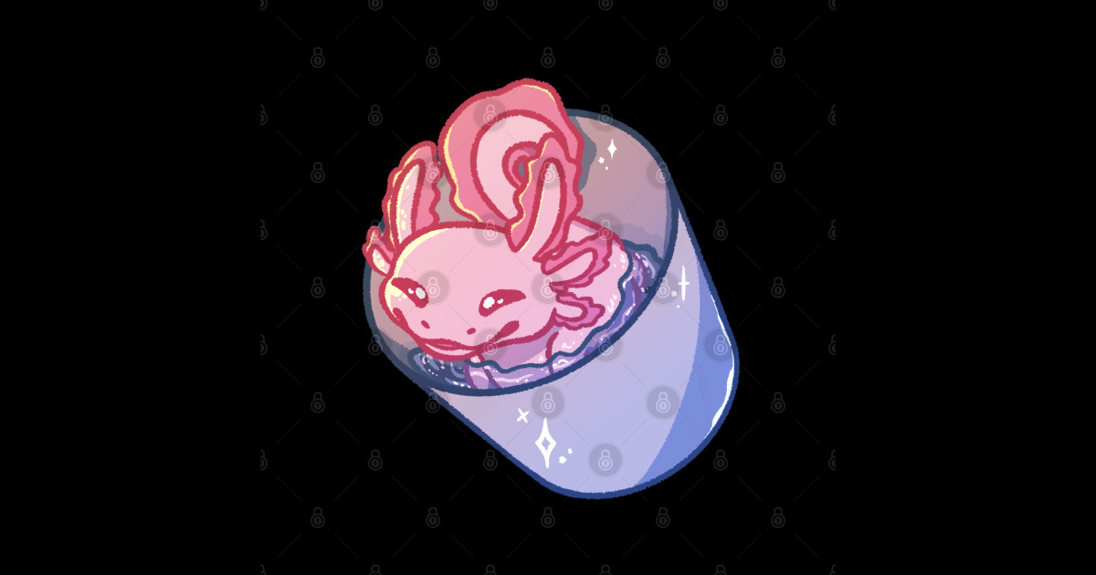 Axolotl in a Bucket - Axolotl - Sticker | TeePublic