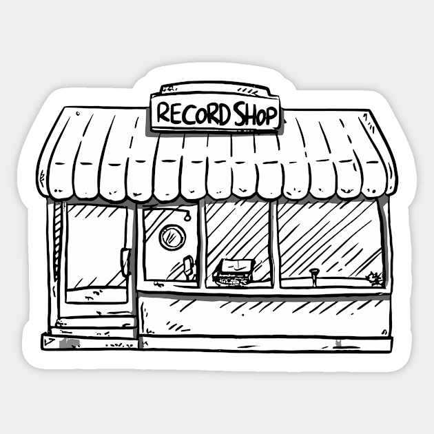 Record shop - Music - Sticker | TeePublic
