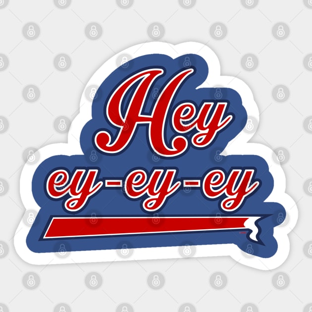 Hey ey ey ey Let's Go Buffalo - Buffalo Bills - Sticker | TeePublic