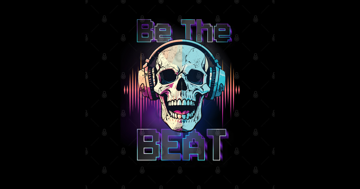 Skull Be The Beat - Skull - Sticker | TeePublic