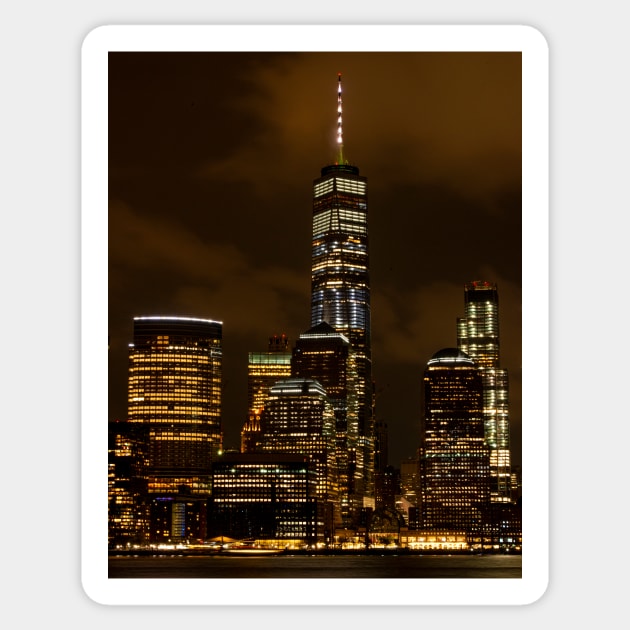 New York City at Night - New York - Sticker | TeePublic