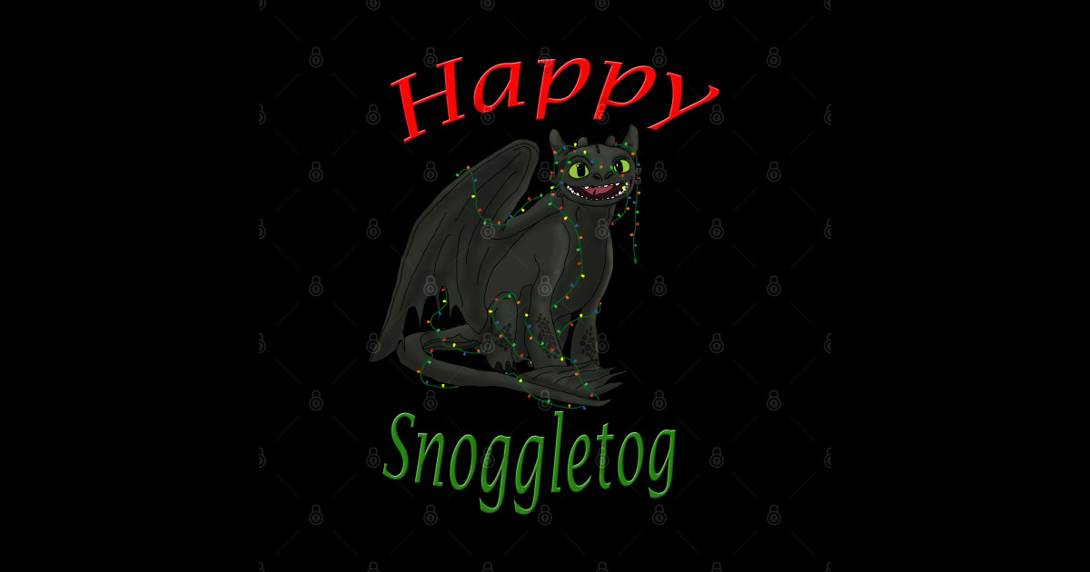 Toothless - Happy Snoggletog - Toothless - Sticker | TeePublic