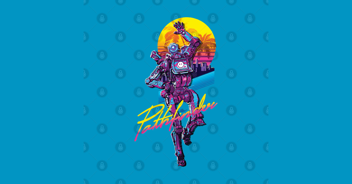 Pathfinder, Retro 80s Edition - Apex Legends - T-Shirt | TeePublic