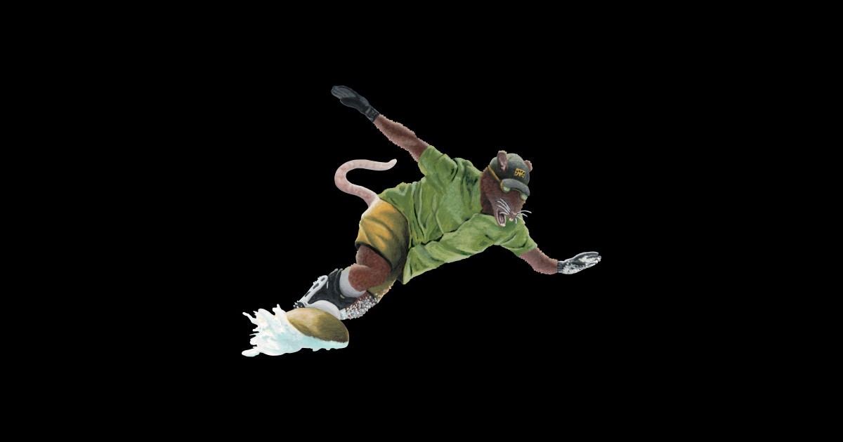 Snowboarding Adventure Fantasy Illustration - Snowboarding - Sticker ...