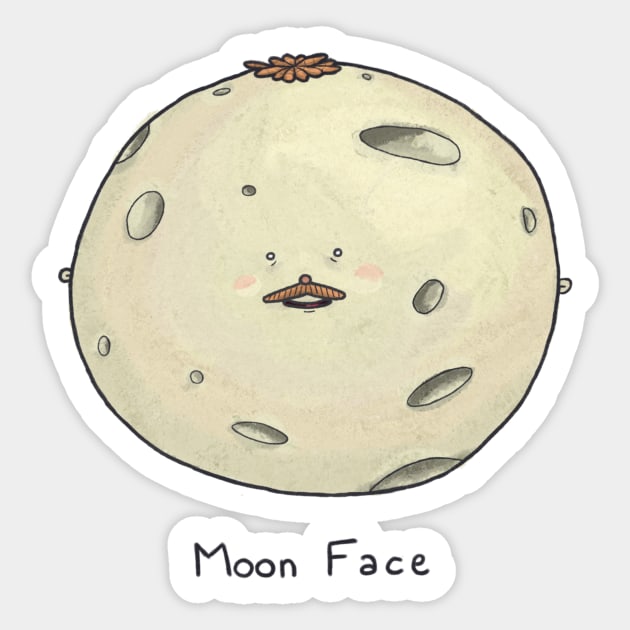 Moon Face - Moon Face - Sticker | TeePublic