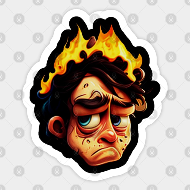 Angry Man Face - Emoji - Sticker | TeePublic