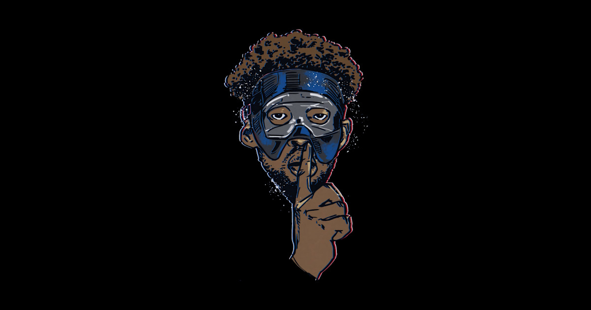 joel embiid mask - Basketball Player - Sticker | TeePublic