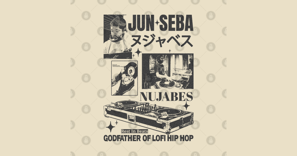 vintage aesthetic jun seba rest in beats - Nujabes - T-Shirt | TeePublic