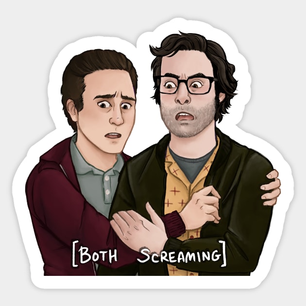 [BOTH SCREAMING] transparent background - It 2017 - Sticker | TeePublic