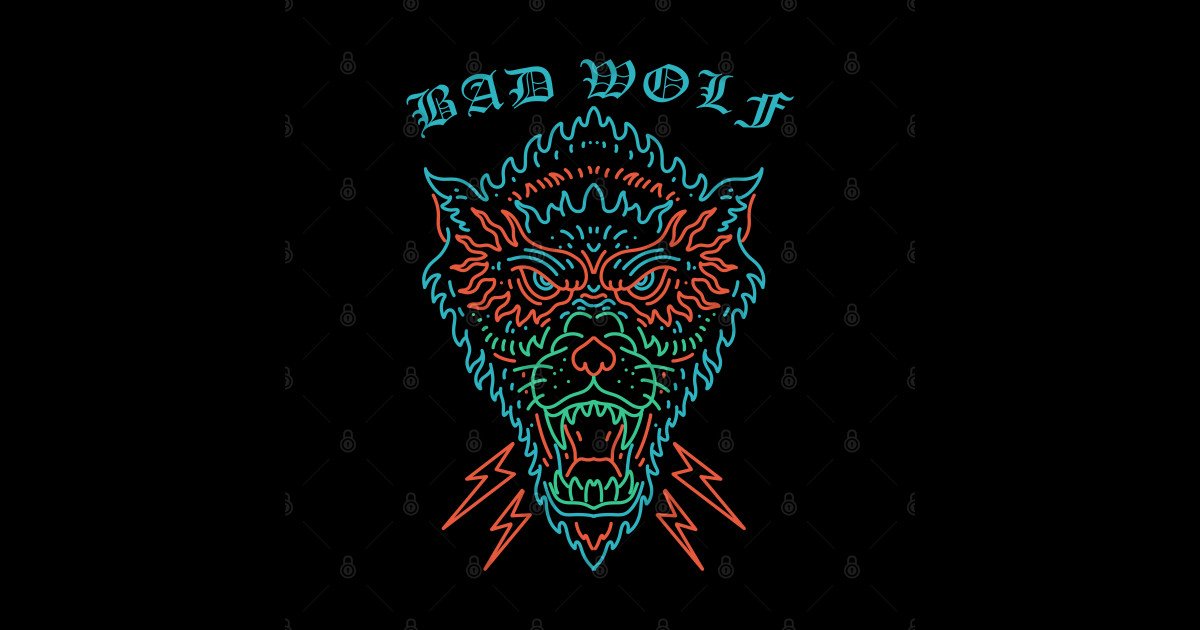 tattoo, bad wolf - Tattoo - Sticker | TeePublic