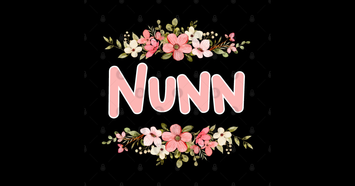 Flower Border Nunn Name Label - Flower Border Nunn Name Label - Posters ...