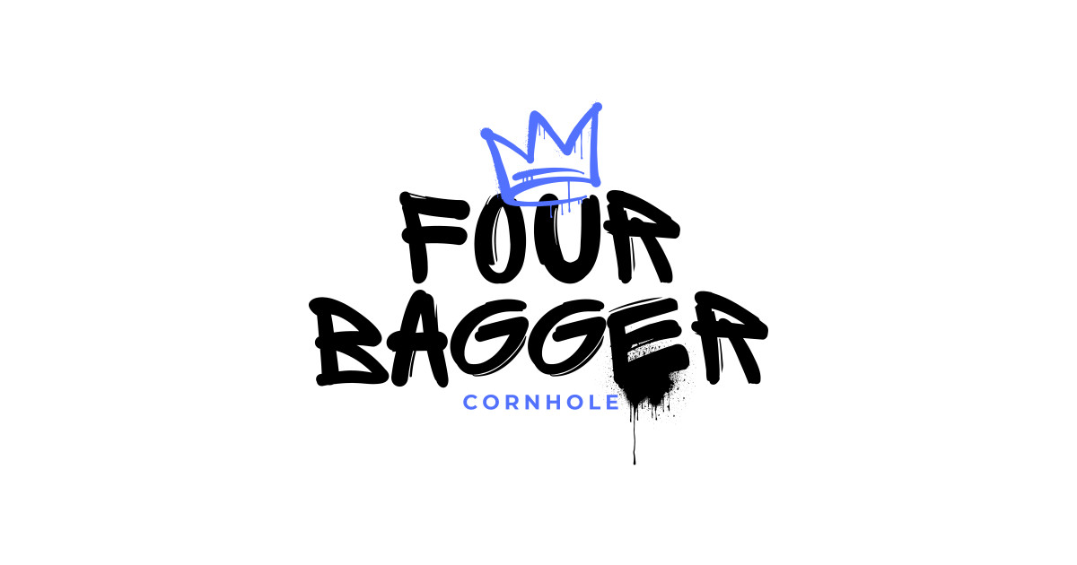 Four Bagger Crown Graffiti Blue - Cornhole - T-Shirt | TeePublic