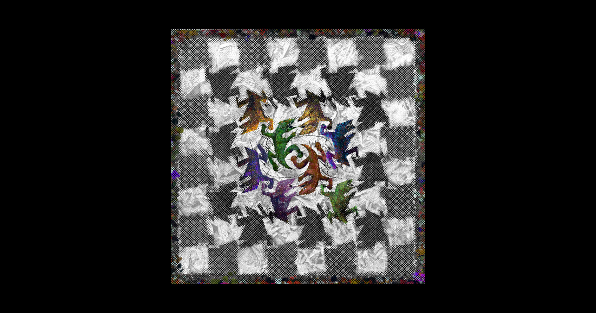 M.C. “Master of Chess“ Escher - Chess Board - Sticker | TeePublic