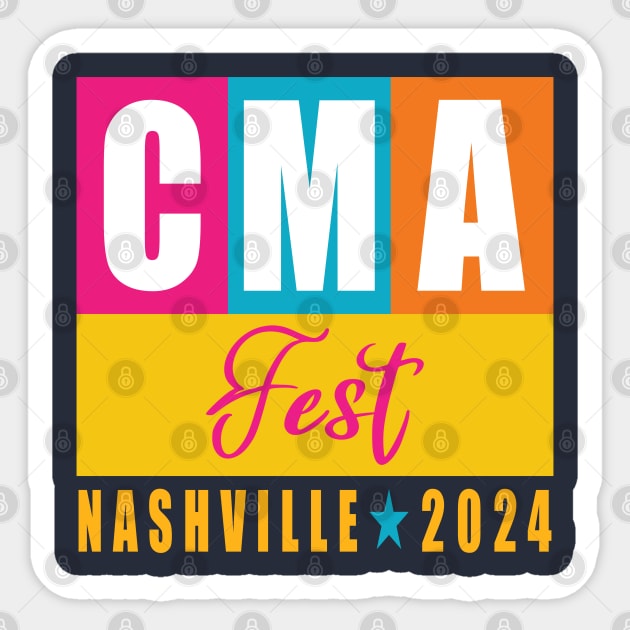 CMA Festival 2024 - Music Festival - Sticker | TeePublic