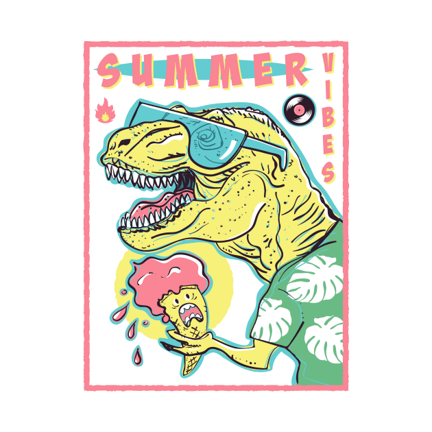 Summer Vibes T Rex - Summer - T-Shirt | TeePublic